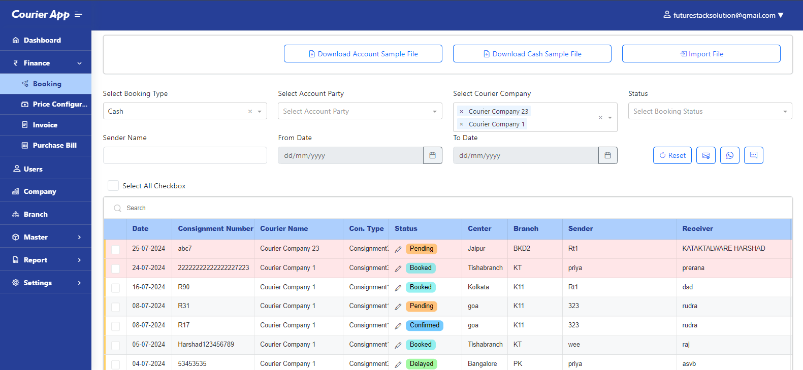 Courier Application | FutureStack Solution